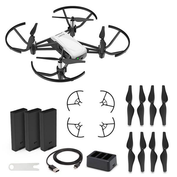 Combo De Drone Ryze Tello, Color Blanco, Incluye 2 Baterías Adicionales ...