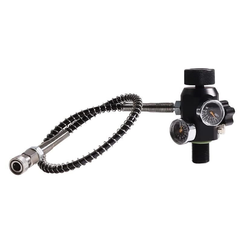 High Eagle M18x1.5 DIN Valve Scuba Adapter with Gauge, Scuba Tank Valve ...