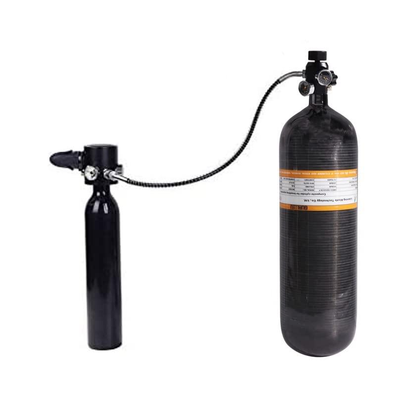High Eagle M18x1.5 DIN Valve Scuba Adapter with Gauge, Scuba Tank Valve ...