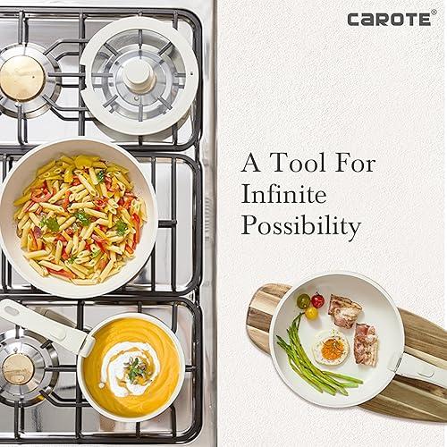 CAROTE 25pcs Detachable Handle Pots and Pans Set, Nonstick Cookware Set ...