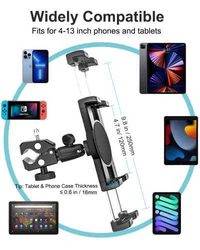 Aozcu Bike Tablet Mount, Motorcycle Bicycle Tablet Holder, Metal Clamp ...