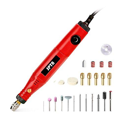 Electric Rotary Tool Kit, SPTA Mini Electric Grinder Set Mini Handle ...