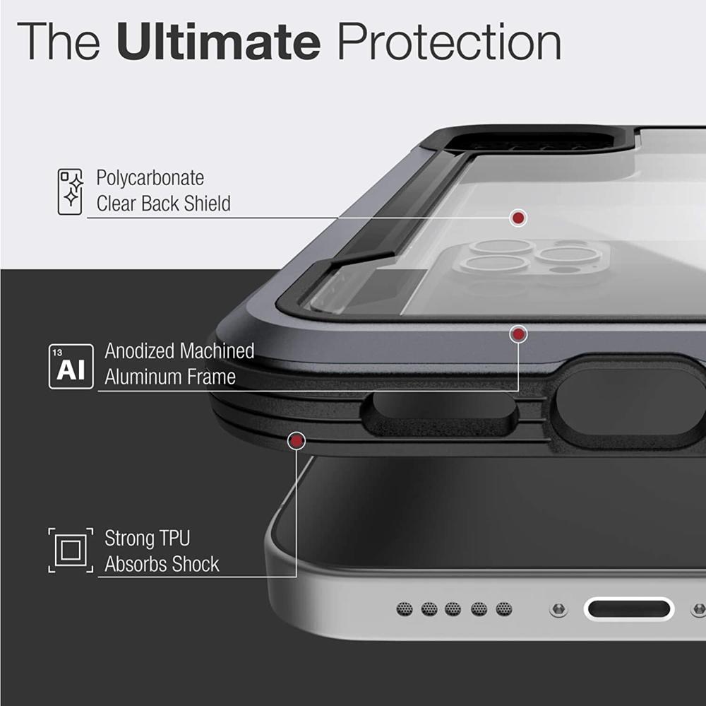 Estuche Protector Para IPhone 12/Pro, Negro, Raptic Shield X-Doria ...